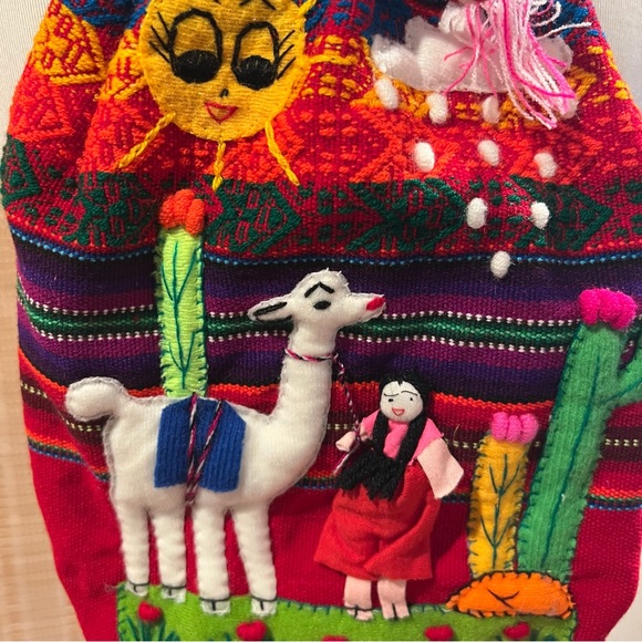 Hand Crafted | Accessories | Kids Arpillera Backpack Hand Made In Peru ...